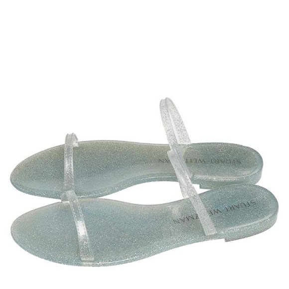 Stuart Weitzman | Shoes | Stuart Weitzman Sparkle Jelly Flat Sandal ...
